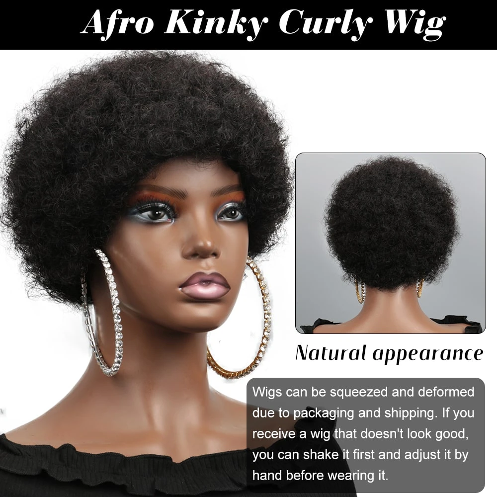 Lolely Dream Perruque courte bouclée de style pixie coupe au carré ...