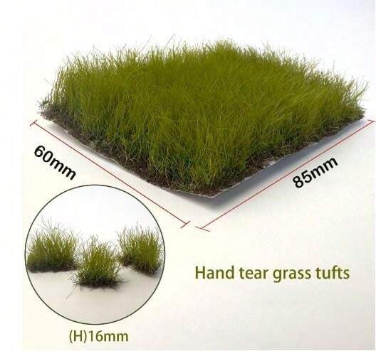16mm High Static Grass Model Realistic Bush Clump Tufts Bundle Flowers ...