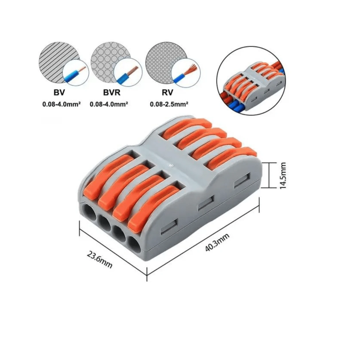 Kit 20 Original Compact Electrical Connector Splice And Derivation 2 ...