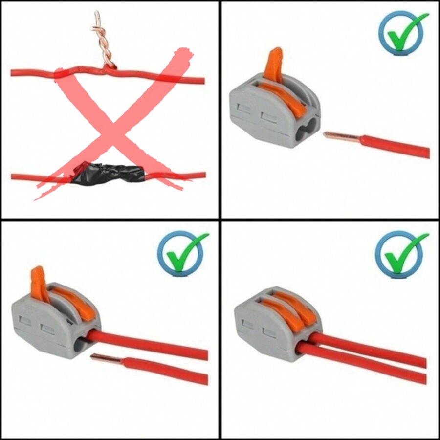 Kit 10 Electrical Connector Splice And Derivation Original 2-Way 3-Way ...