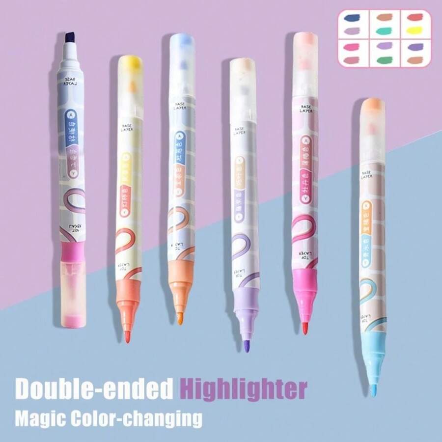 Double-Ended Magic Color-Changing Highlighter DIY Scrapbook Painting ...