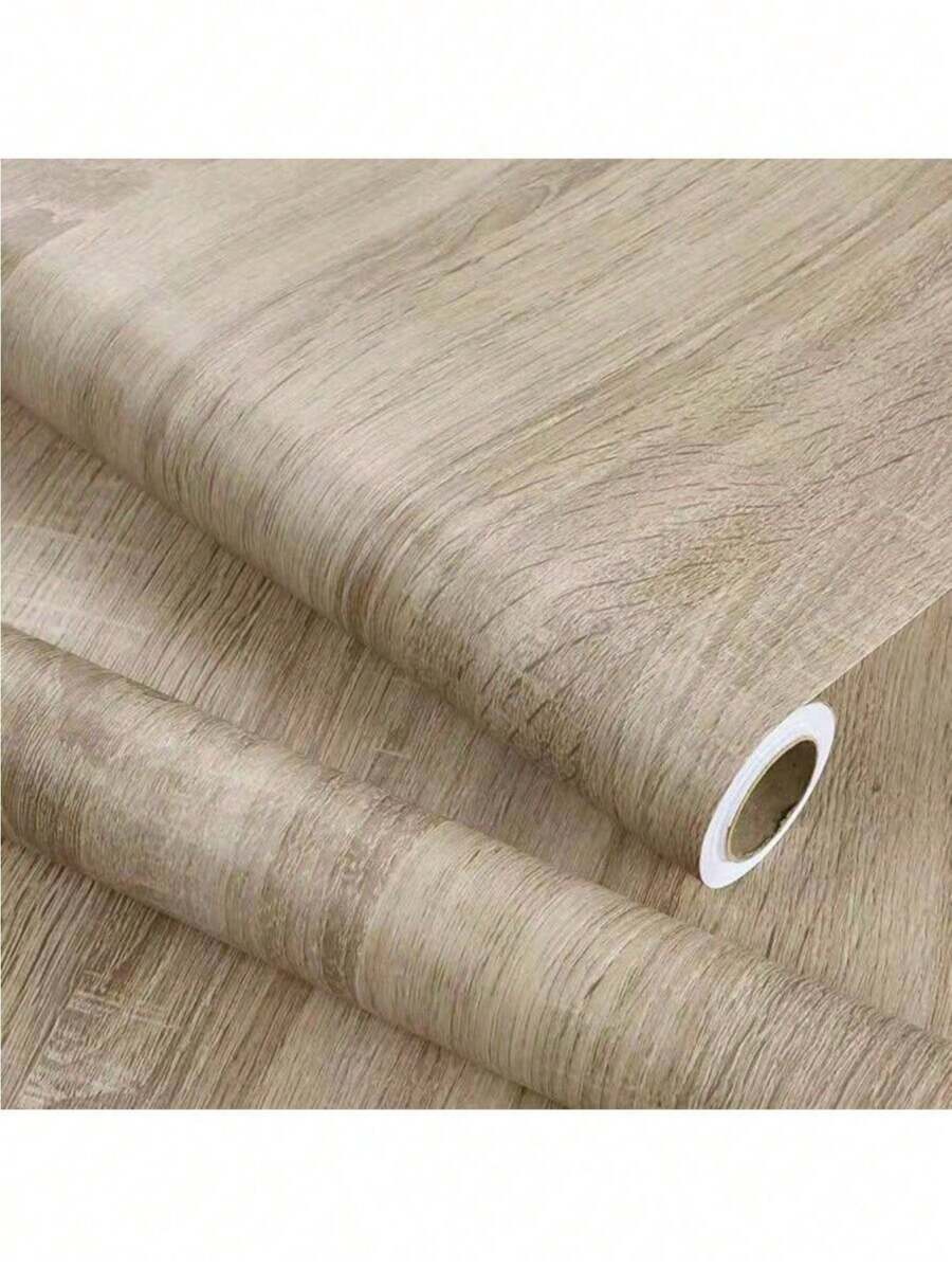 1 Roll Self-Adhesive Wallpaper, Wood Grain Contact Paper, Peel And Stick, Waterproof Removable ...