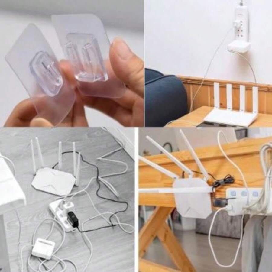 Kit With 10 Double-Sided Male And Female Adhesive Hooks For Hanging ...