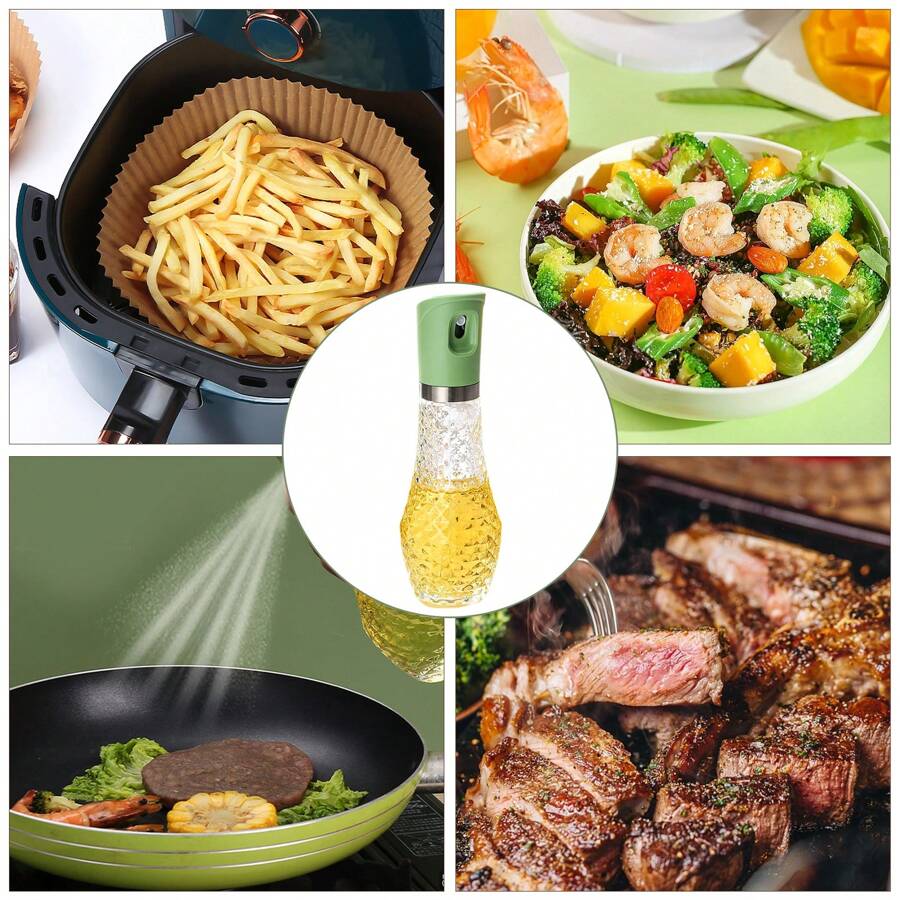 1 Green Star Diamond Oil Spray Bottle 260ml +2 Brushes, 304 Stainless ...