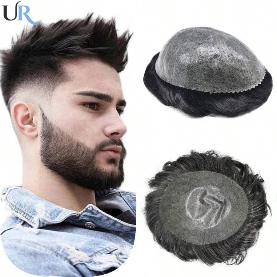 Male Hair Prosthetic 0.1mm Inject Skin Hair Toupee For Men, 100% Human ...