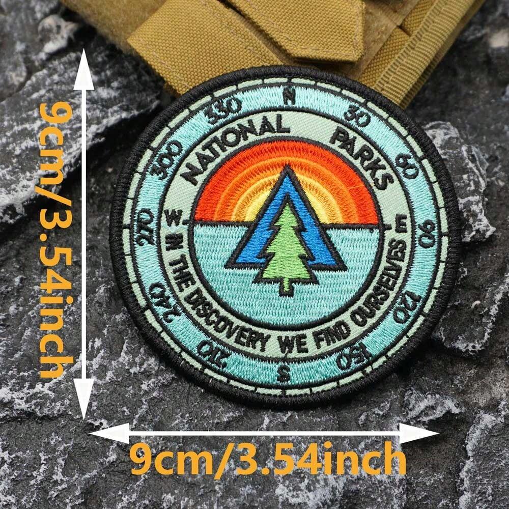 Forest Series Embroidered Patch With Merrow Border, Sewable Applique ...