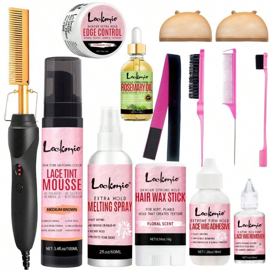 14Pcs Premium Electric Comb Black Set: The Electric Comb Can Be Quickly ...