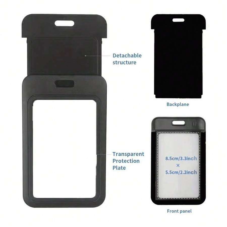 Employee ID Card+Retractable ID Buckle Name Tag Durable ID Badge Holder ...