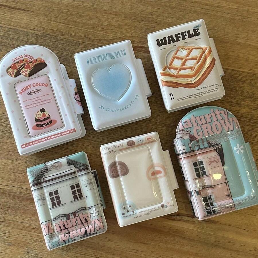 Cute Japanese Style Card Album 3 Inch Mini Idol Card Collect Book With ...