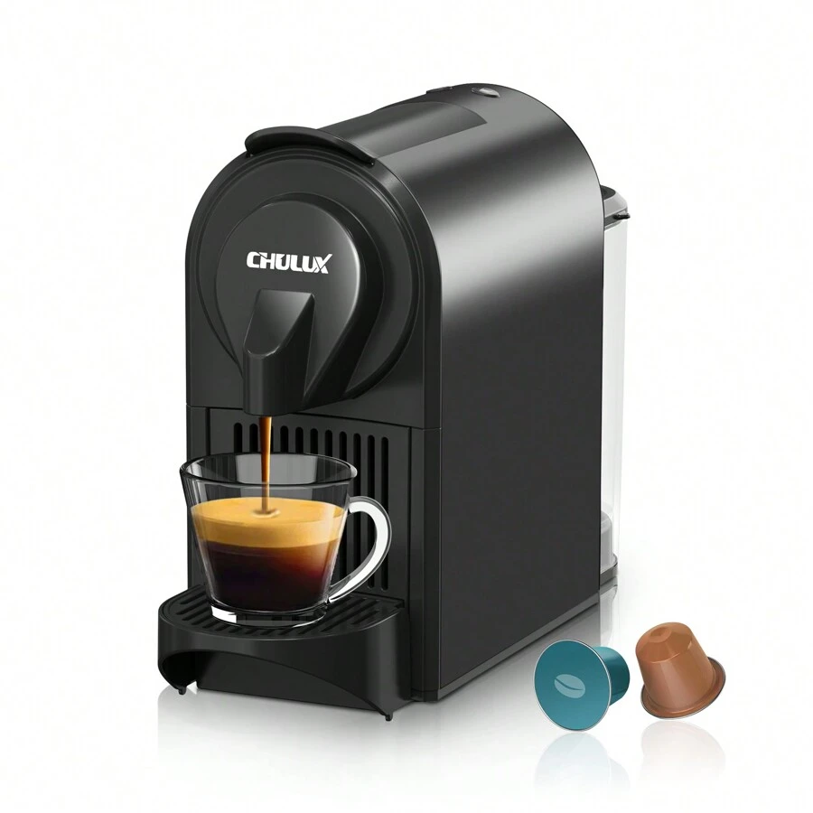 Single Serve CHULUX Plug-In 24 Ounce Espresso Machine, Black, With 20 ...