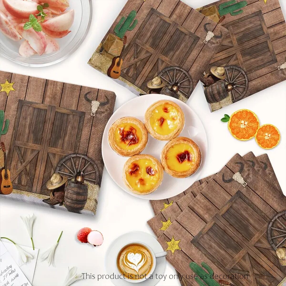 48pcs Western Party Napkins, Wild West Cowboy Party Napkins, Rustic ...