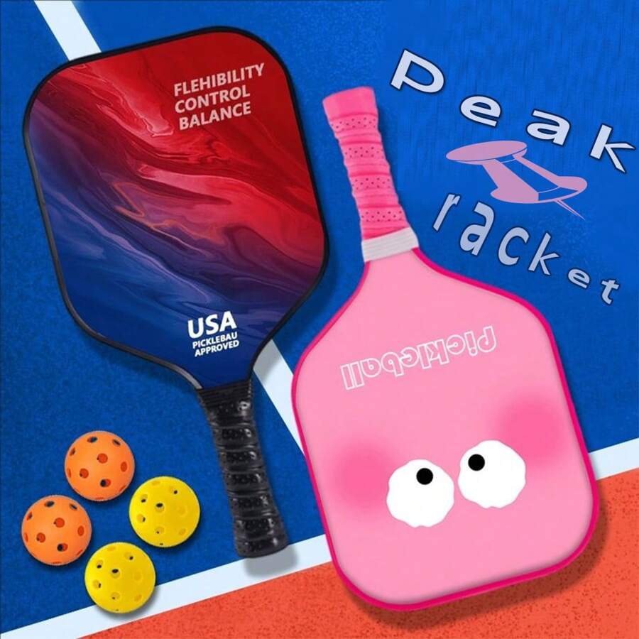 Pickleball Paddle Set With Carbon Fiber Material, Sports Competition ...