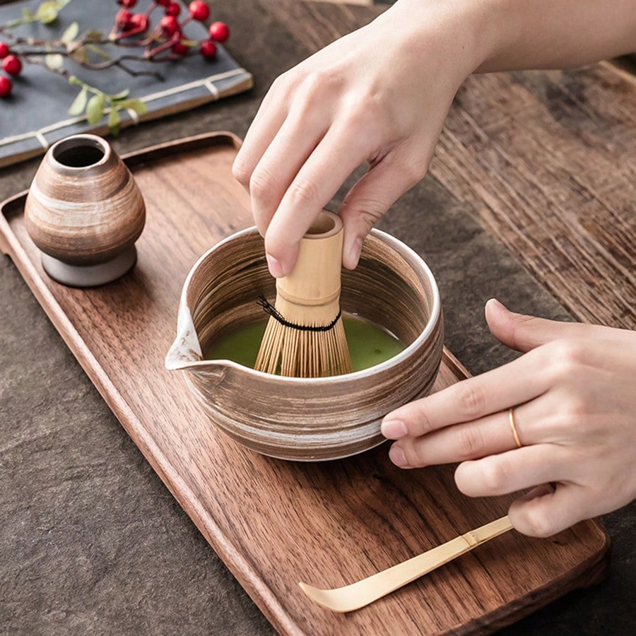 Authentic Japanese Matcha Bowl Set, Including Matcha Whisk And Brush ...