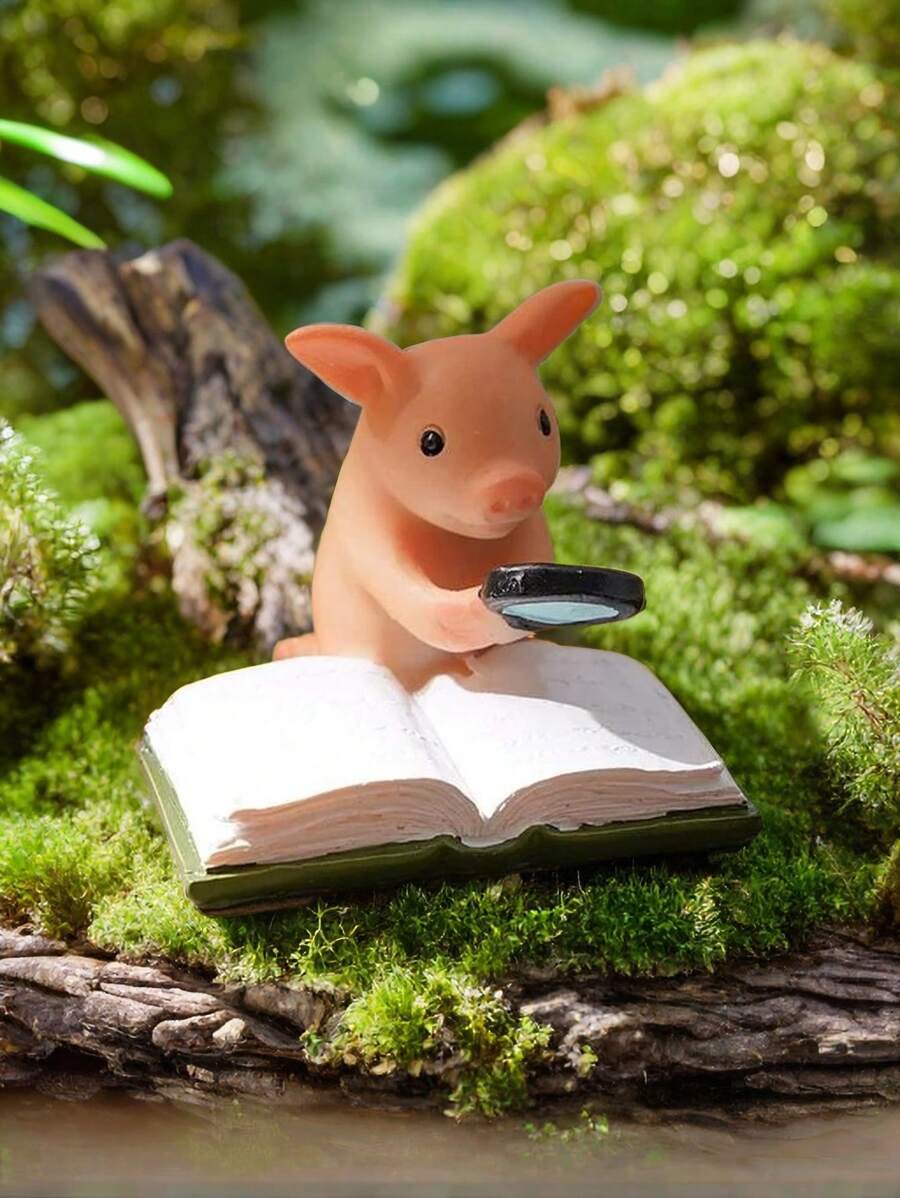 Piglet Statue Mini Pig Statue, Resin Home Decor, Lucky Animal Garden ...