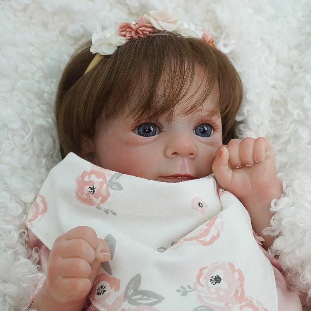 17" Realistic And Cute Reborn Baby Girl Opened Her Eyes With Bright ...