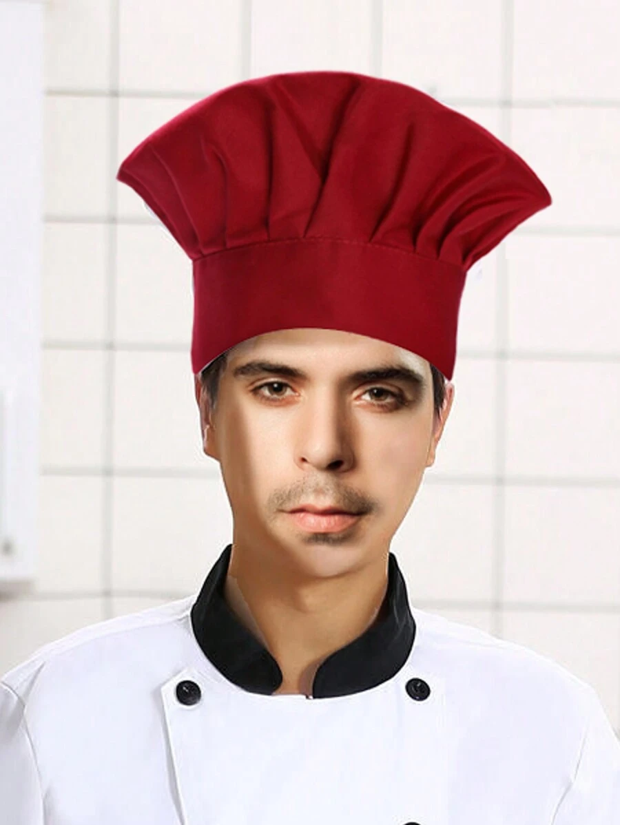 Toque de chef unisexe, chapeau de cuisine blanc pour la boulangerie, la ...