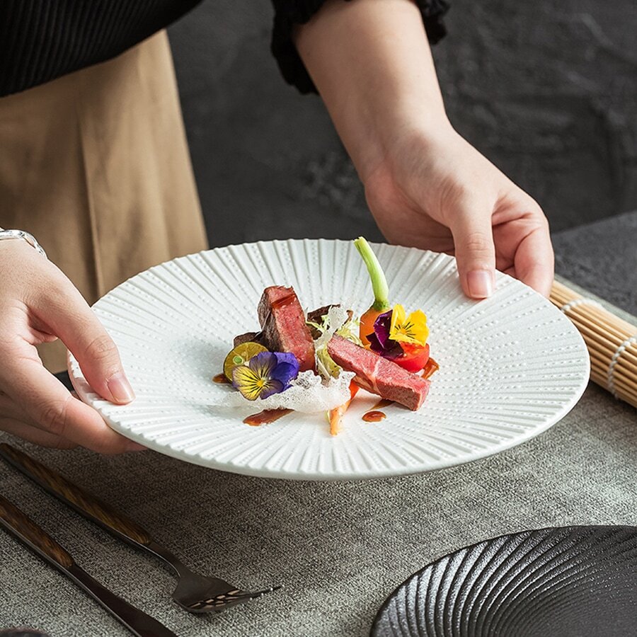 New Water Drop Pattern Plate, High-End Arrangement, Commercial ...