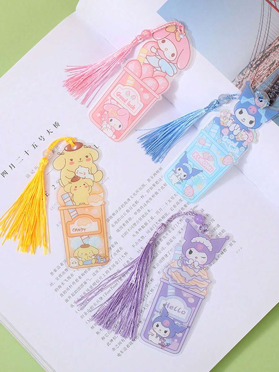 Sanrio Back To School Creative Sanrio Character Tassel Bookmarks, Cute ...