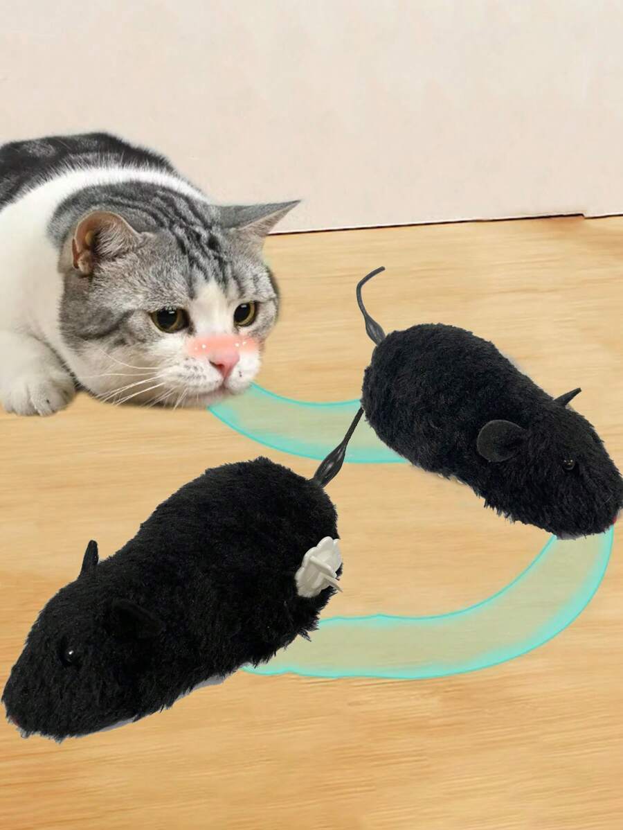 Trending Wind Up Spring Plush Toy Mouse, Realistic Animal That Can Run ...