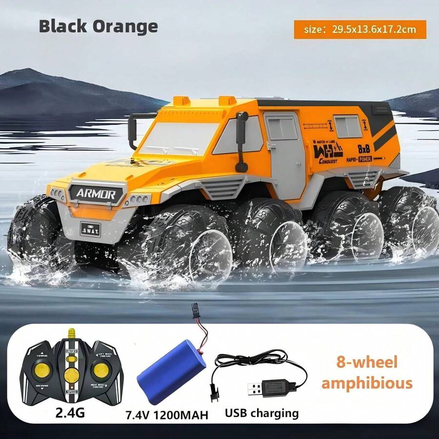 Children's Eight-Wheeled Amphibious Remote-Controlled Car, Climbing ...