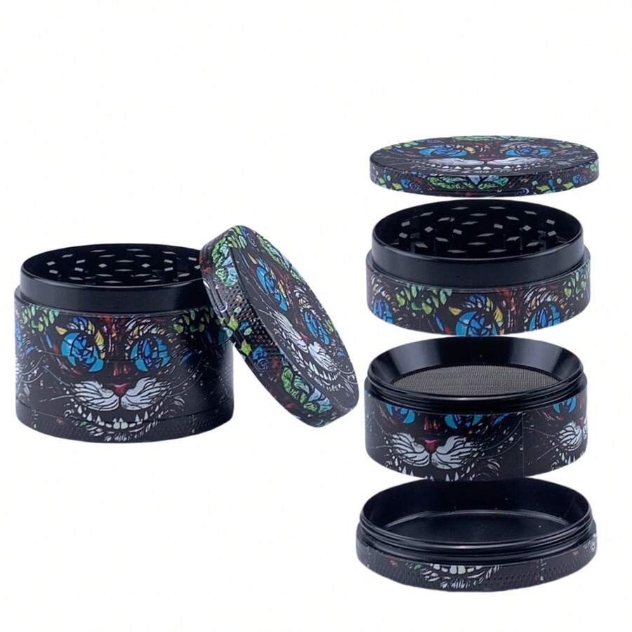 1.6/2 Inch Cartoon Cat Grass Grinder 4 Sections Portable Grinder ...