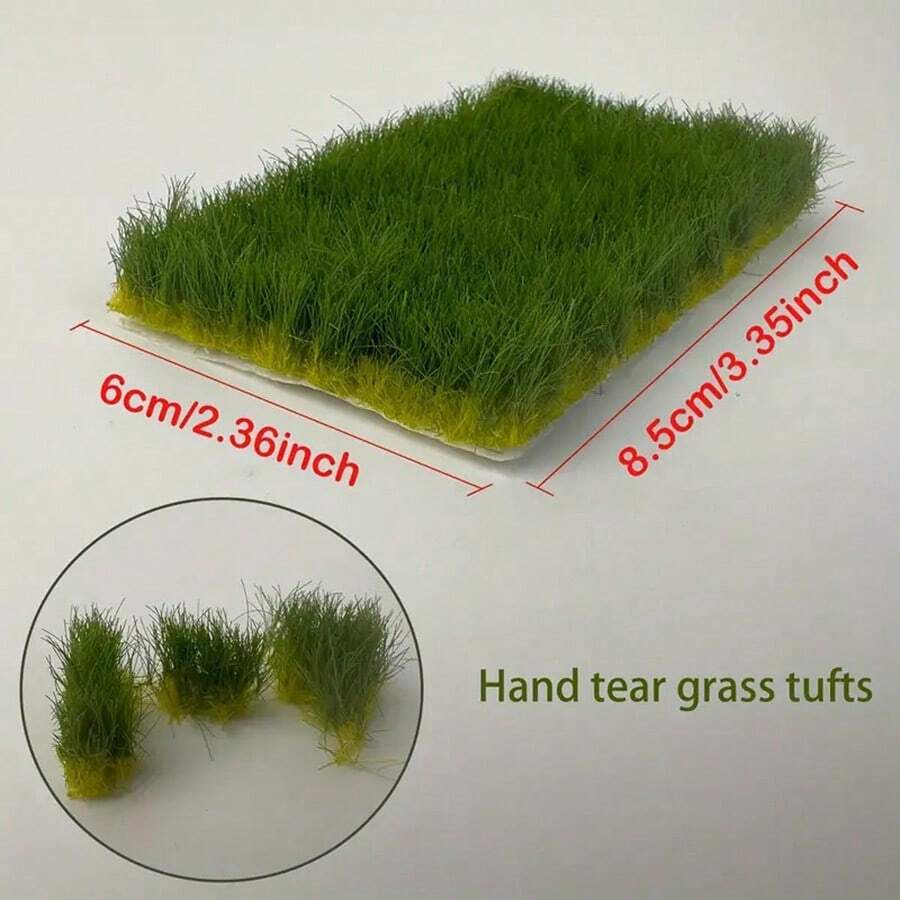 Hand-Torn Grass Tufts Model Realistic Bush Clump Grass 12mm High Tufts ...