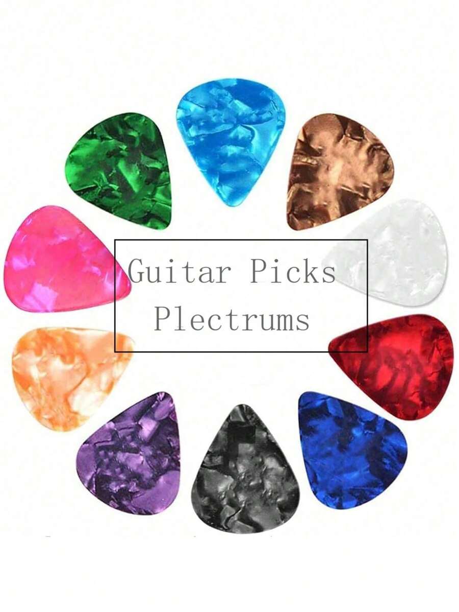 6 Pack Guitar Picks Plectrums ,1 Mm Variety Colorful Celluloid ...