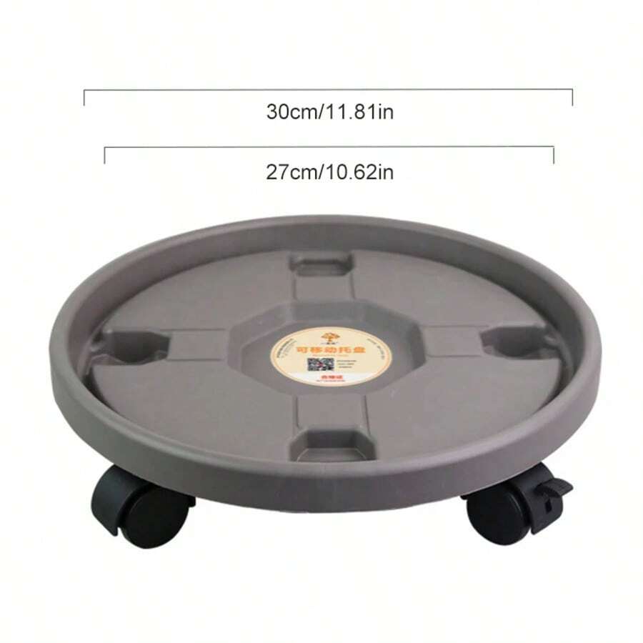 Universal Flower Pot Wheels Round Plastic Tray Heavy Duty Flower Pot ...