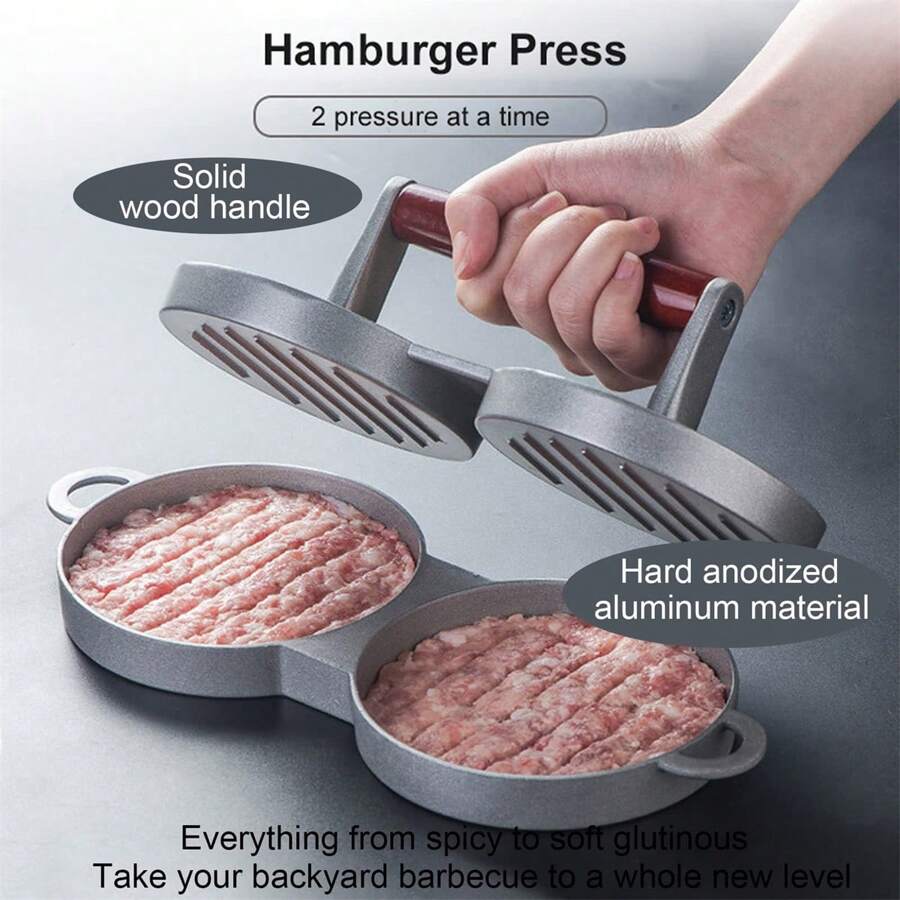 Home Kitchen Aluminum Alloy Hamburger Meat Press Manual Non-Stick ...