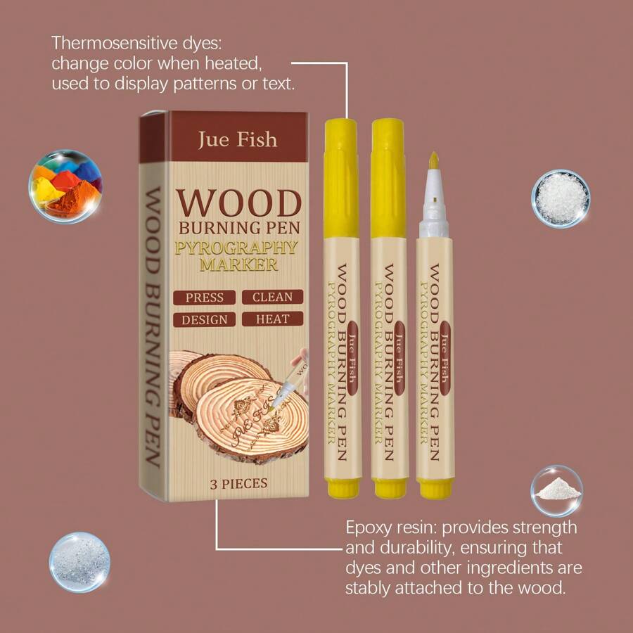 Wood Burning Pen, Wood Marking Branding Pen For Children Handmade DIY ...