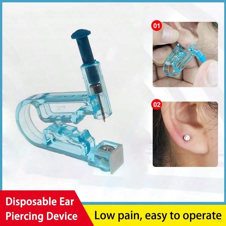 3Pcs Disposable Ear Piercer With Built-In Ear Studs-Asepsis Ear ...