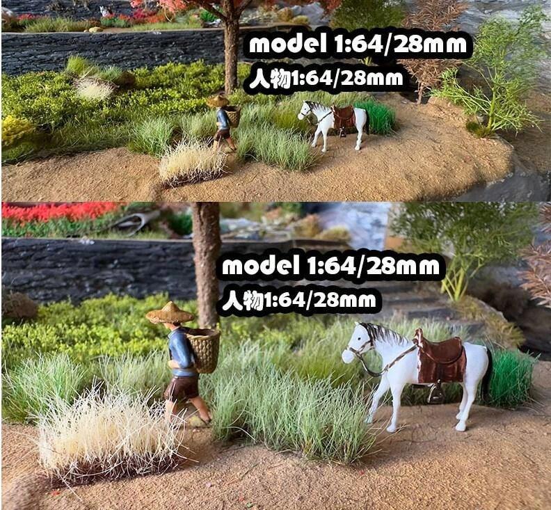 16mm High Static Grass Model Realistic Bush Clump Tufts Bundle Flowers ...