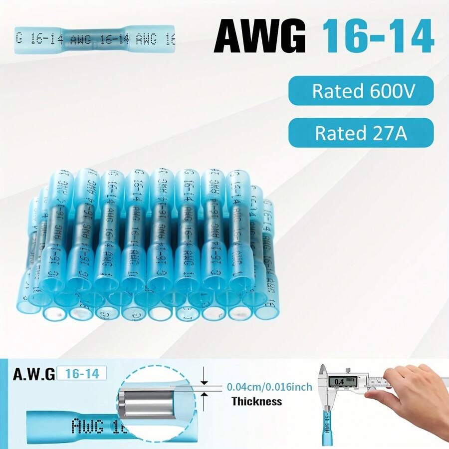 270pcs Cold Pressed Terminal Connectors Kit - Marine Grade Electrical ...