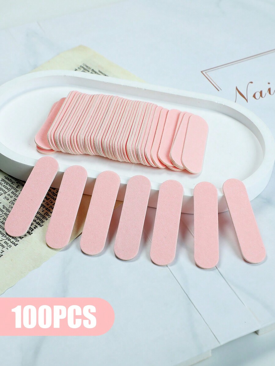 100Pcs Mini Nail File Set Buffing Files Trimmer Sanding Polishing ...