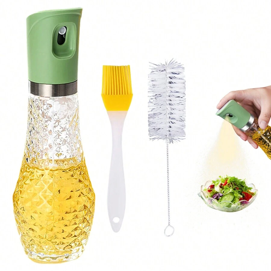 1 Green Star Diamond Oil Spray Bottle 260ml +2 Brushes, 304 Stainless ...