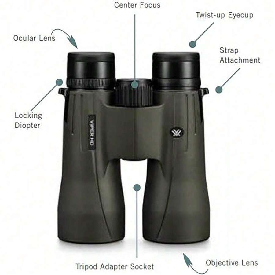 Vortex Optics Viper HD Roof Prism Binoculars 12x50 | SHEIN USA