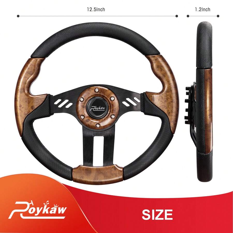 Roykaw Roykaw Classic Golf Cart Steering Wheel Compatible With EZGO TXT, RXV/Club Car DS ...