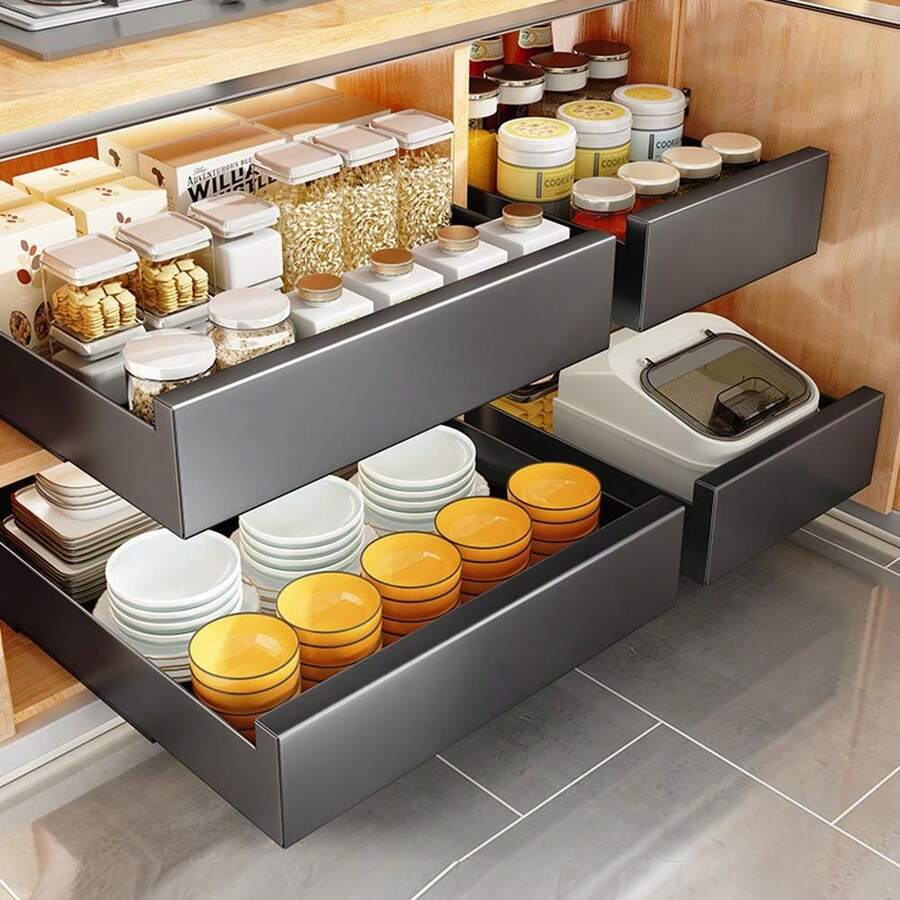 Pull Out Cabinet Organizer, Carbon Steel Pull Out Drawers For Cabinets ...