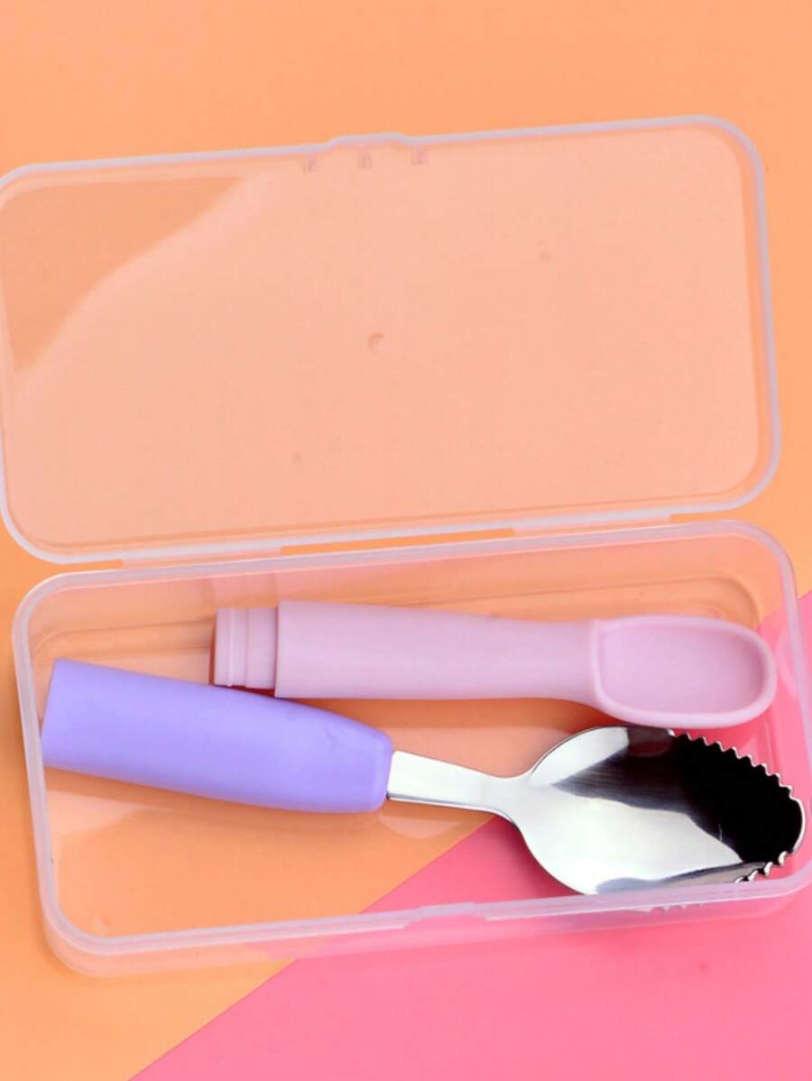 Custom Kids Scraping Fruit Spoon Double Head Stainless Steel Scraping ...