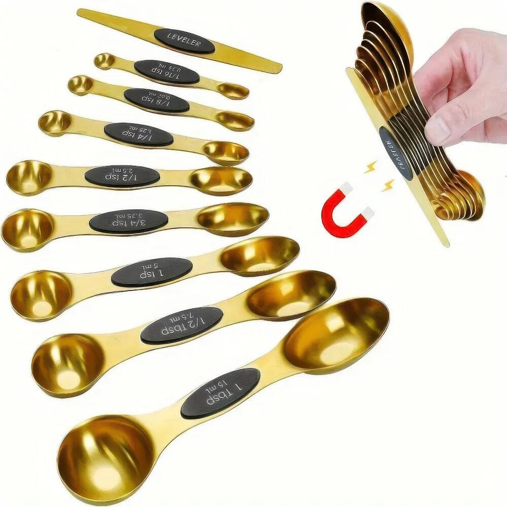Measuring Spoons Set Of 9 - Magnetic Tablespoon Measure Spoon ...