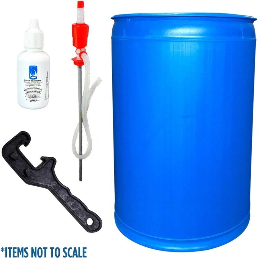 Water Treatment And Storage Kit, 55-Gallon Drum, Liquid Water Treatment ...