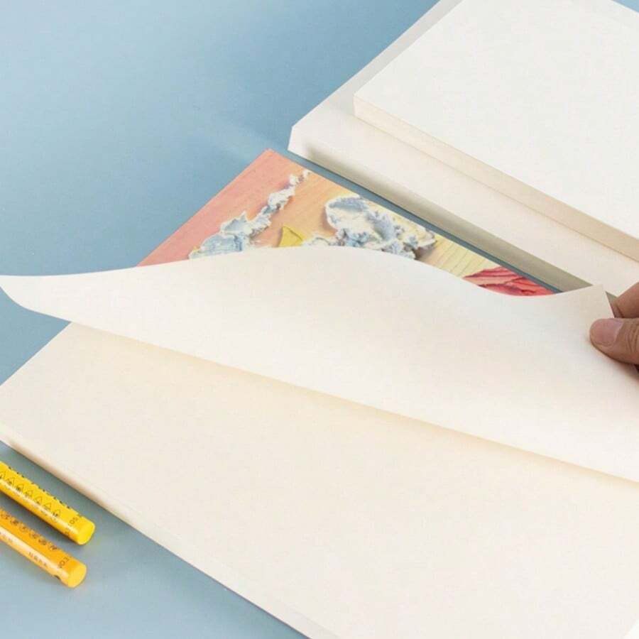 50 Pieces Of Oil Painting Stick Paper 200g Special Paper Art Cardboard A4 Paper Blank Soft ...