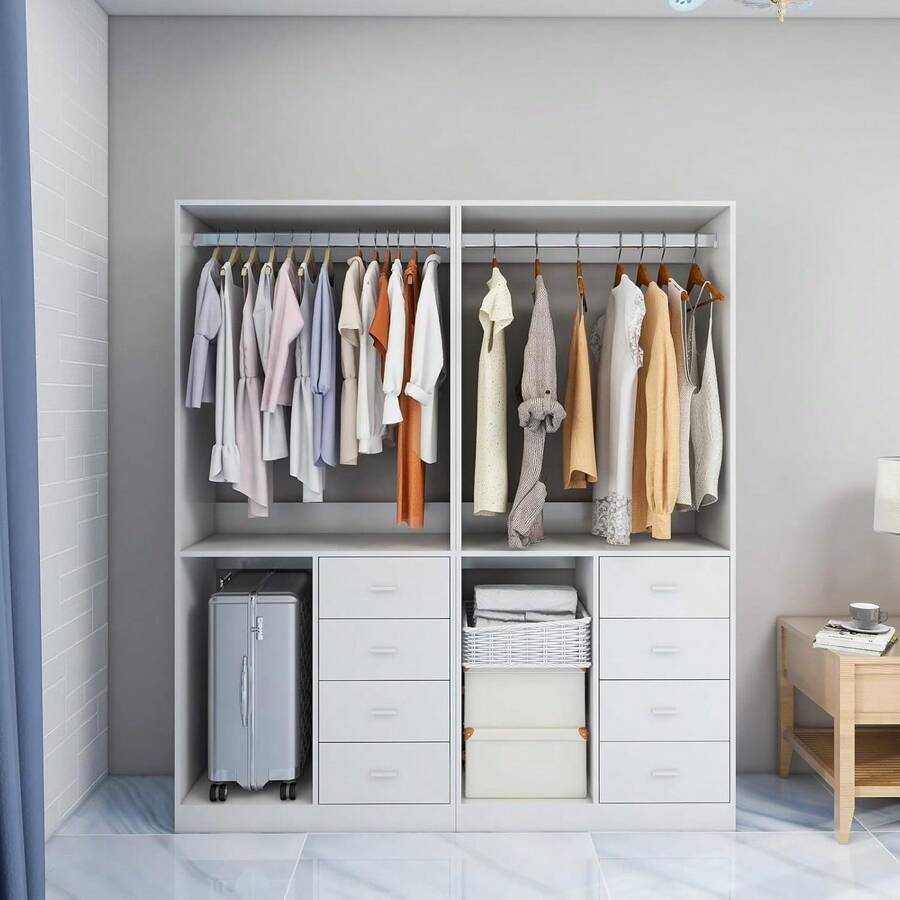 Livelylodge Closet Storage Cabinet Walk-In Closet System With 8 Drawers ...