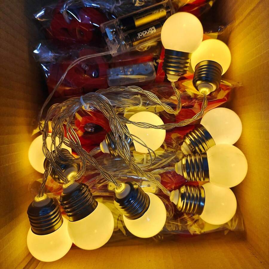 G50 Ball Bulb LED String Lights With Metal Clip Connectors, Waterproof ...