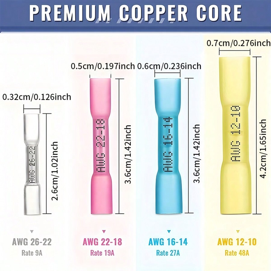 270pcs Cold Pressed Terminal Connectors Kit - Marine Grade Electrical ...