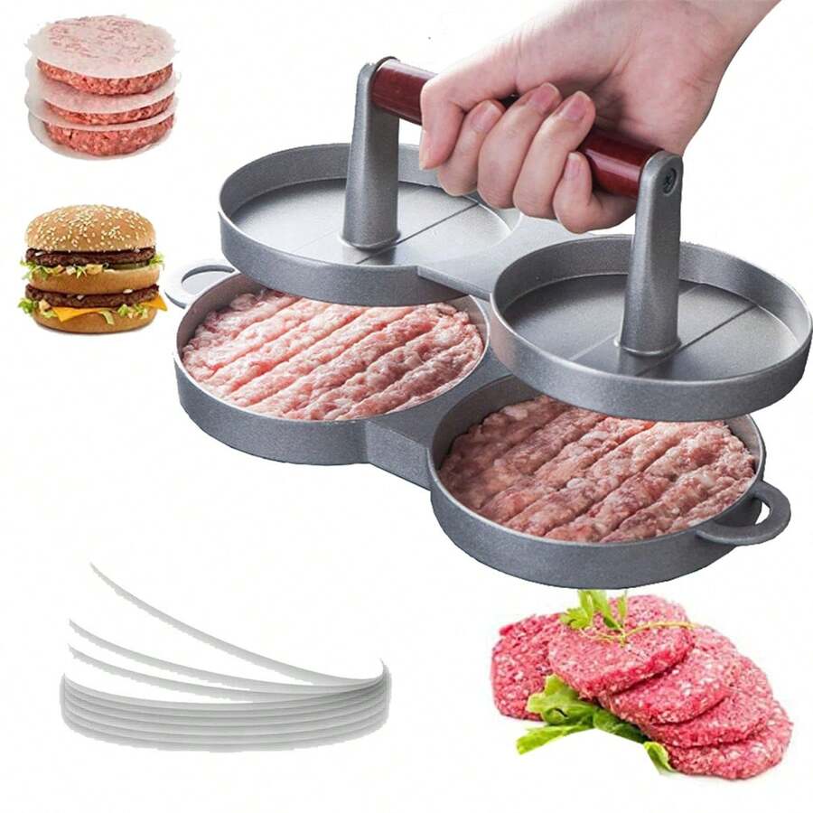 Home Kitchen Aluminum Alloy Hamburger Meat Press Manual Non-Stick ...
