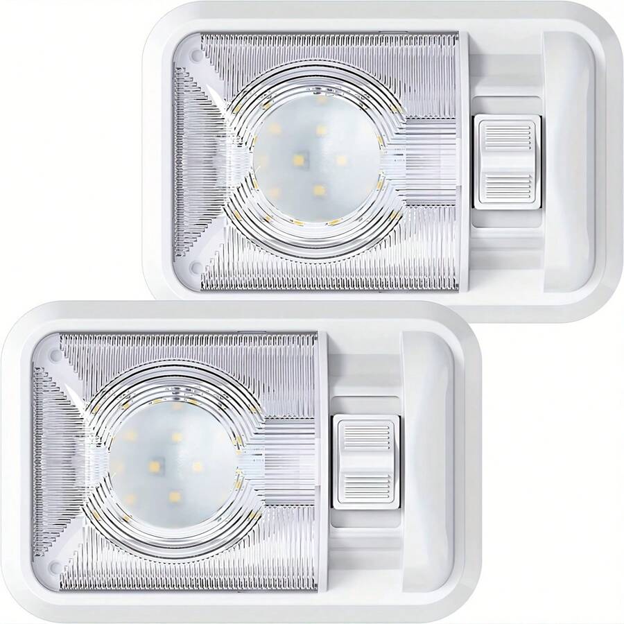 2 Packs 12V Led RV Ceiling Dome Light RV Interior Lighting For Trailer ...