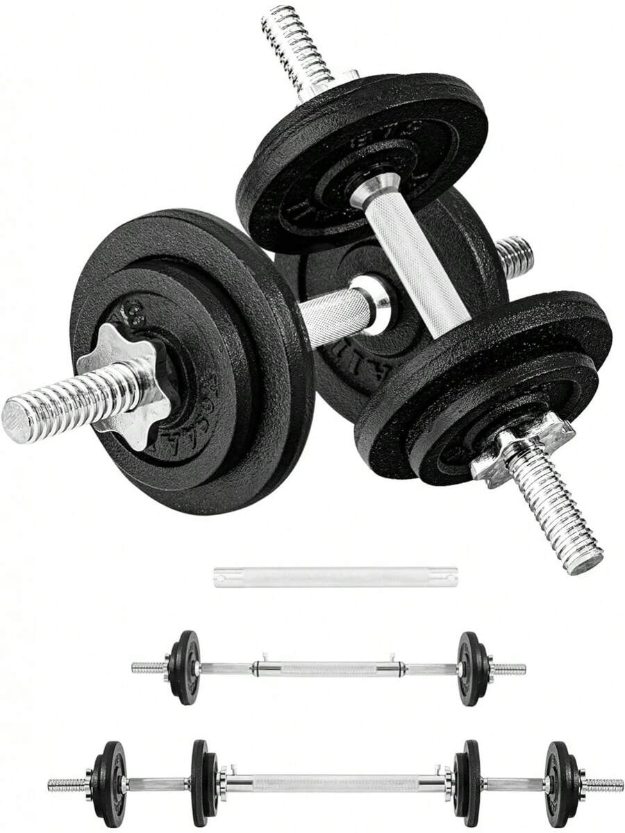 Yes4All Old School Adjustable Dumbbell Set With Weight Plates, Star ...