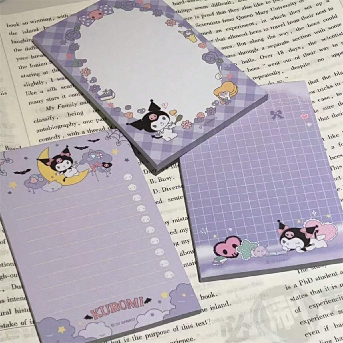 Sanrio 3Pcs Sanrio Refrigerator Sticky Notes Cartoon Stationery Sticky ...