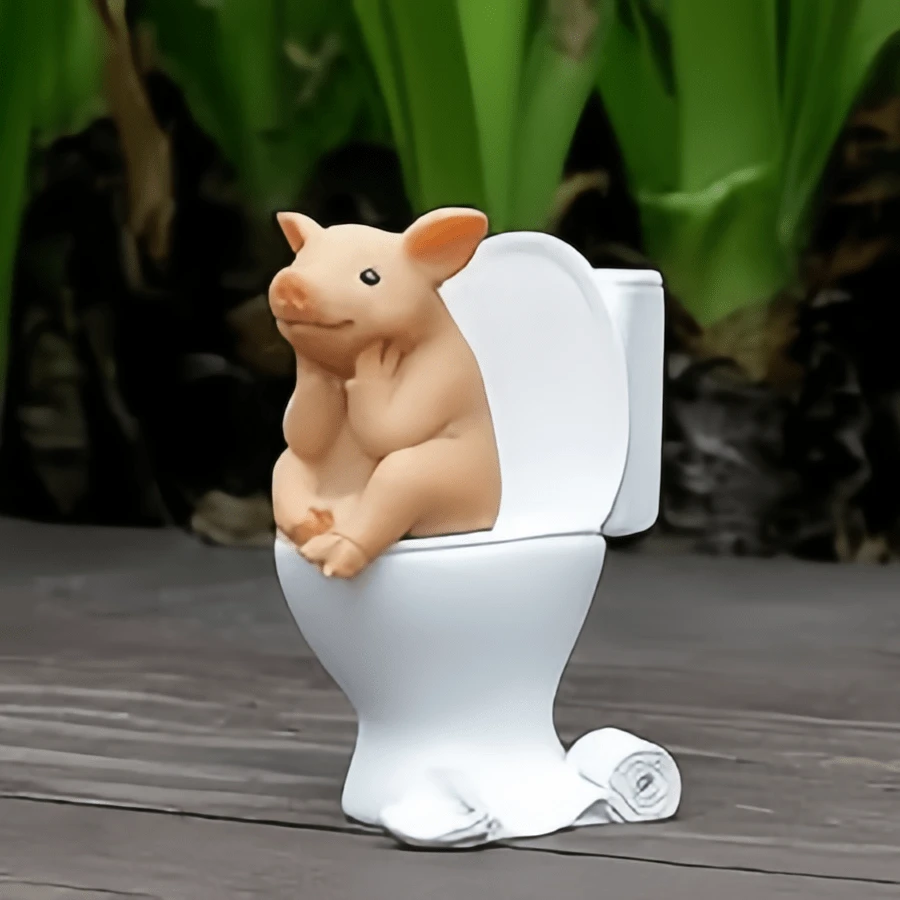 Piglet Statue Mini Pig Statue, Resin Home Decor, Lucky Animal Garden ...